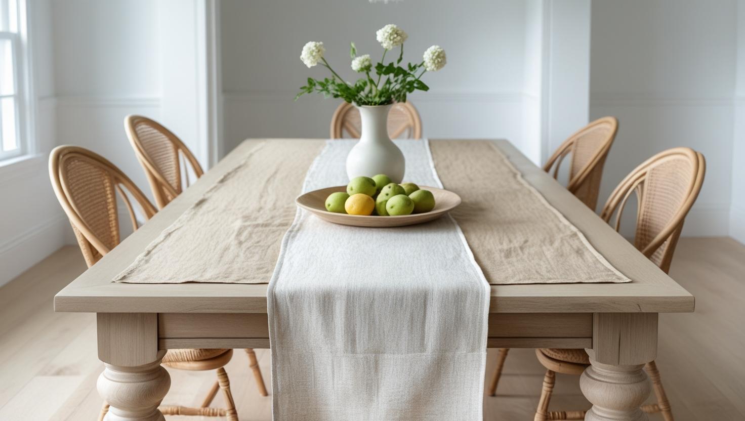 Irish Linen Table Runner- Plain White – LINEN SHIRT COMPANY