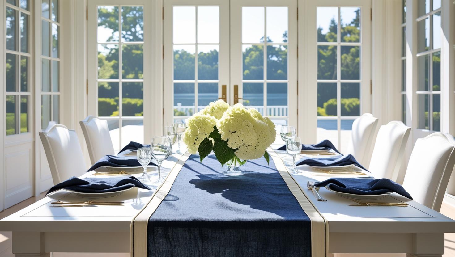 Irish Linen Table Runner- Navy – LINEN SHIRT COMPANY